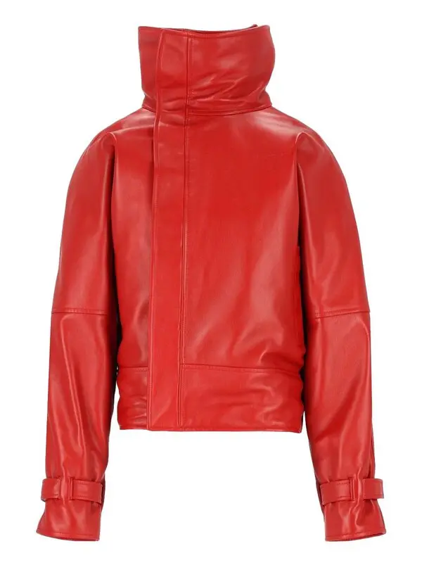Balenciaga Big Collar Jacket - Red