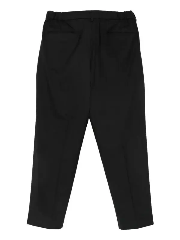 BE ABLE Pleated Elasticated-waist Trousers - Black