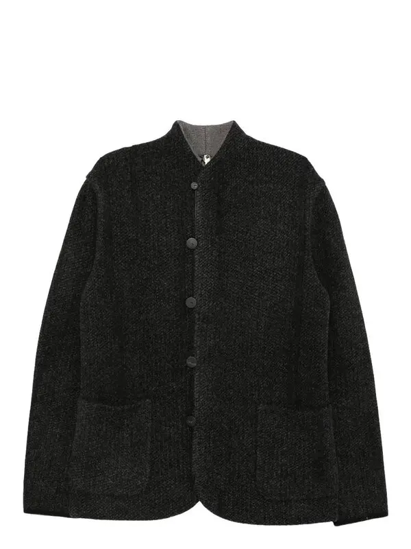 LABEL UNDER CONSTRUCTION Button-up Patch-pocket Cardigan - Black
