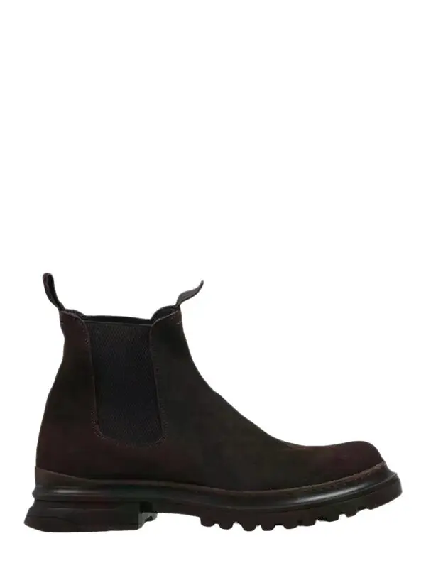 ALBERTO FASCIANI Suede Chelsea Boots - Brown