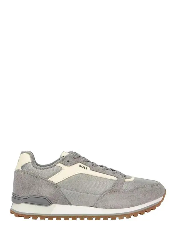 BOSS Logo-print Panelled Sneakers - Grey