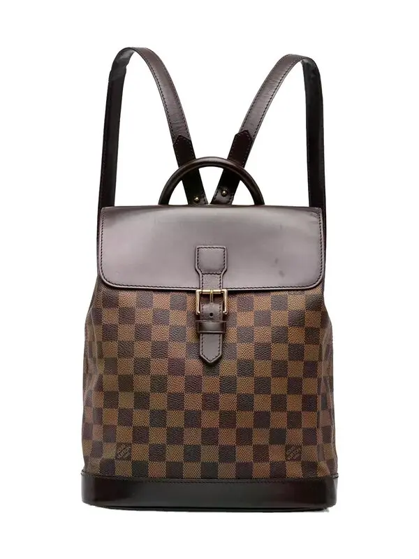 LOUIS VUITTON 2008 Damier Ebene Soho Backpack - Brown