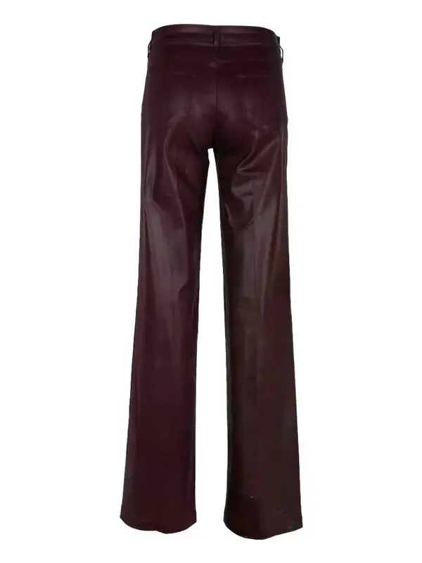L'AGENCE Clayton Coated Wide-leg Jeans - Red