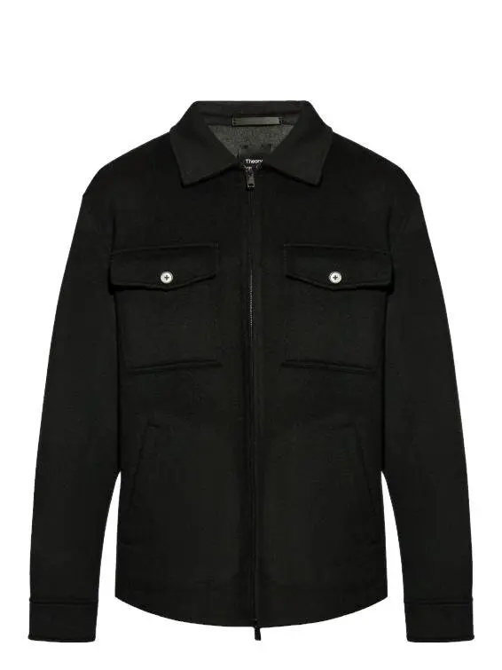 Theory Zip-up Shirt Jacket - Black