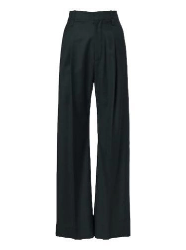 Victoria Beckham Ethel Virgin Wool Wide-leg Pants - Black