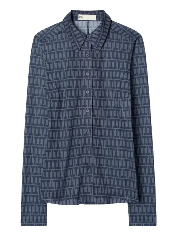 Tory Burch Crepe Shirt - Blue