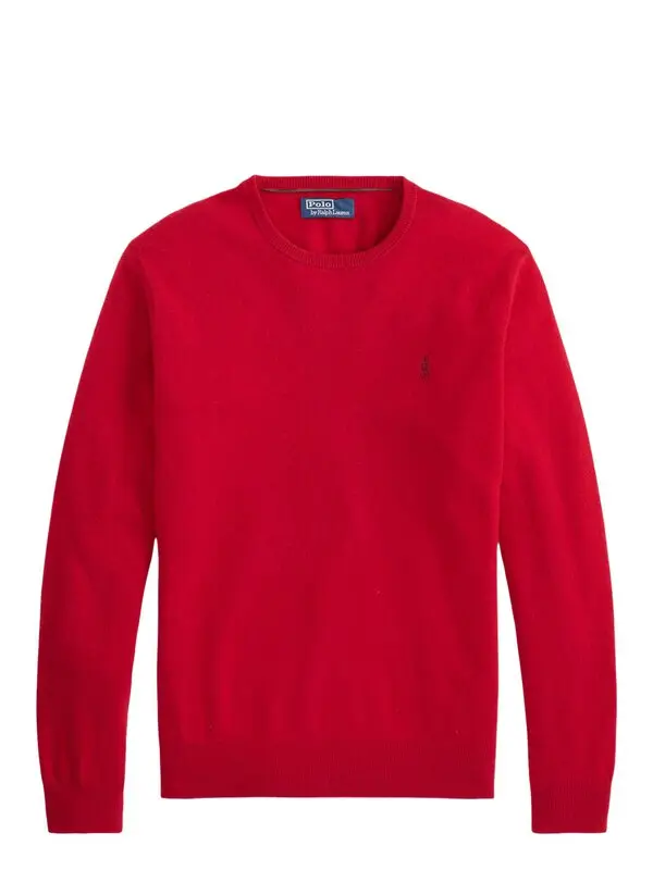 Polo Ralph Lauren Embroidered-pony Wool Sweater - Red