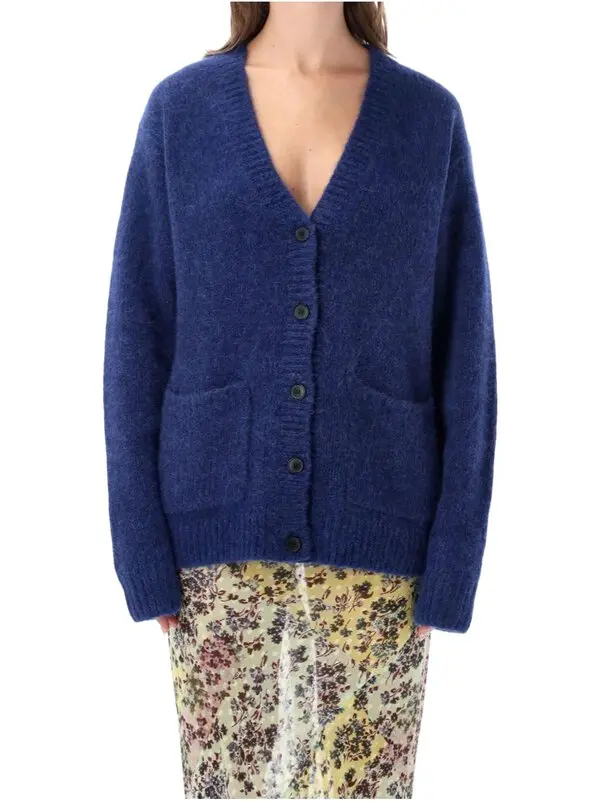 Dries Van Noten V-neck Button-up Cardigan - Blue