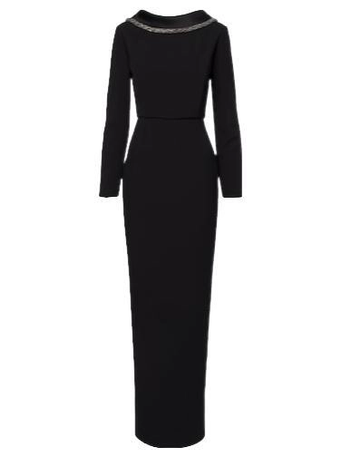 Roland Mouret Long-sleeve Evening Dress - Black