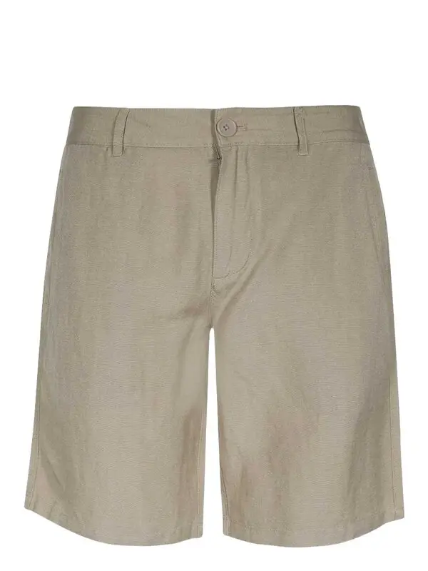 Armani Exchange Straight-leg Linen Bermuda Shorts - Nude