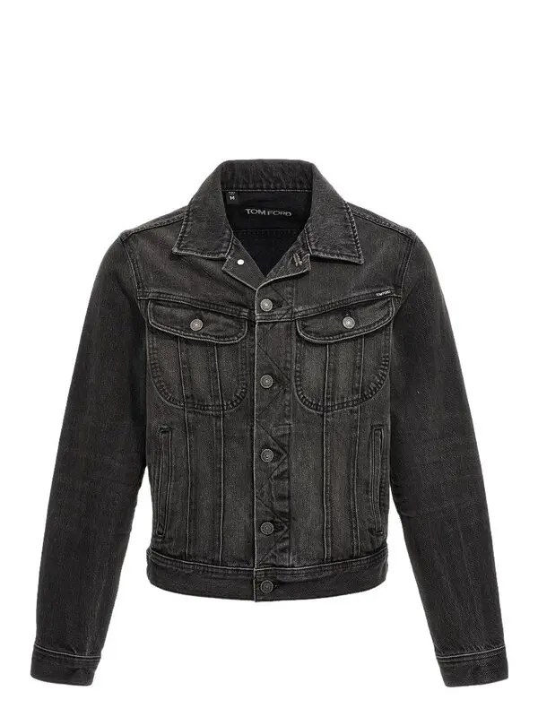 TOM FORD Button-fastening Denim Jacket - Black