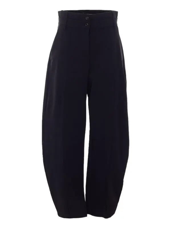 Pinko Belted Pintuck Trousers - Navy Blue