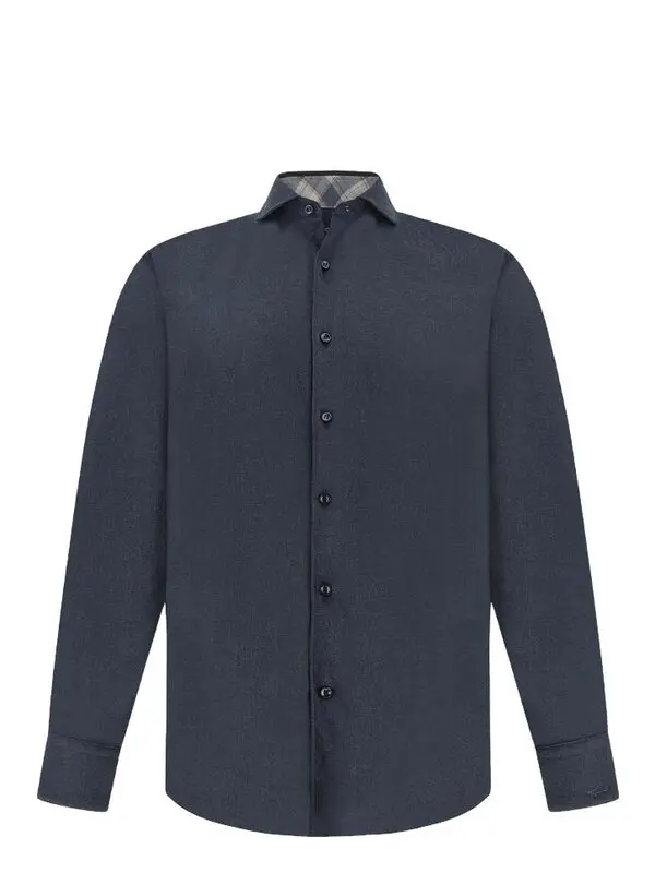 Paul & Shark Cotton Flannel Shirt - Blue