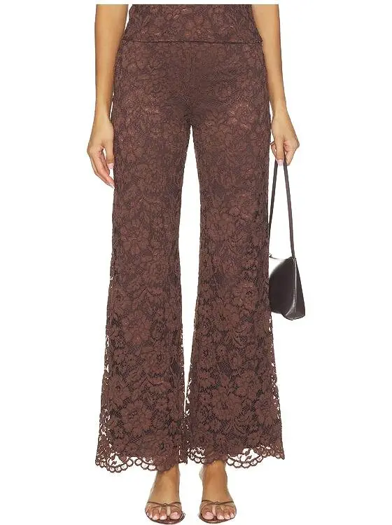 Amanda Uprichard Hathaway Pants In Brown - Cocoa