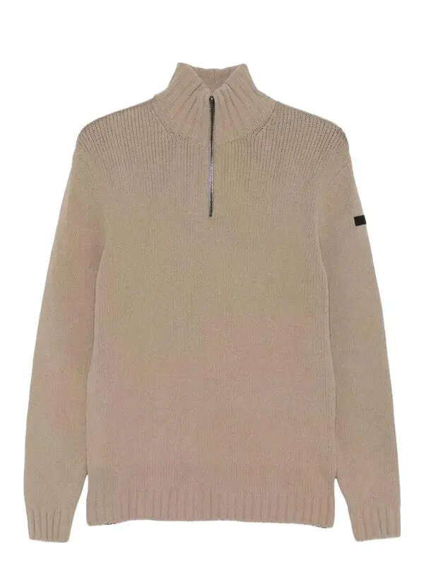 RRD Ribbed-knit Quarter-zip Sweater - Grey