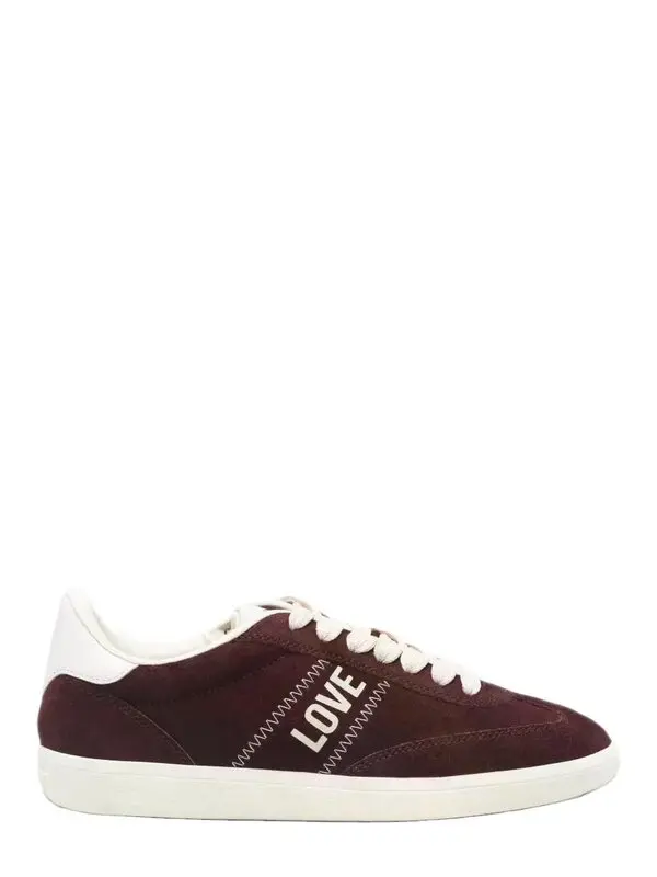 Moschino Logo-print Suede Sneakers - Red