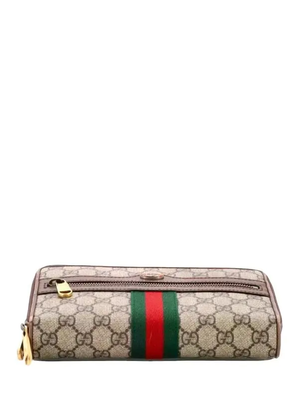 Gucci Ophidia Double Zip Gg Coated Canvas Small Crossbody Bag - Brown