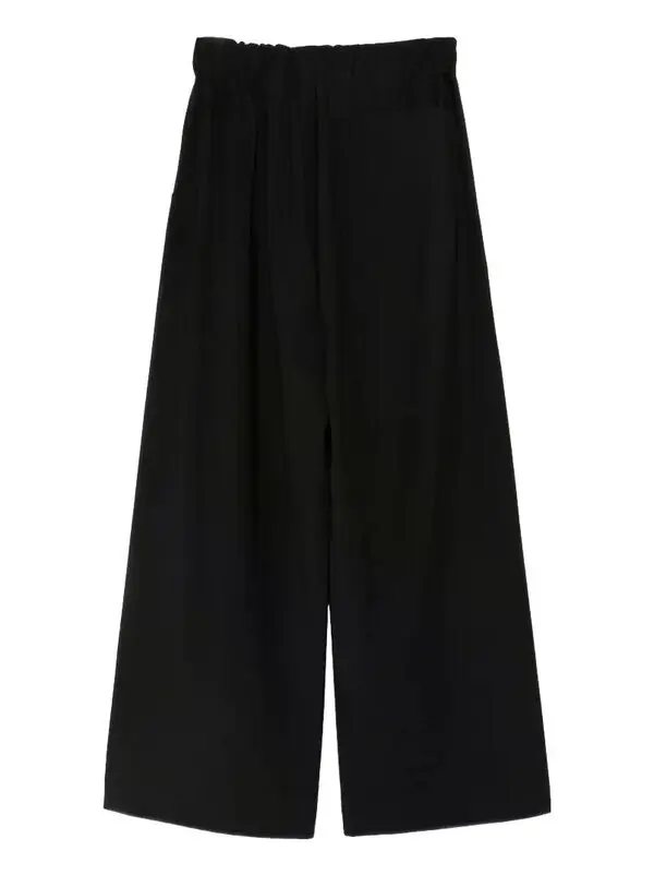 LANEUS Pleated Wide-leg Trousers - Black