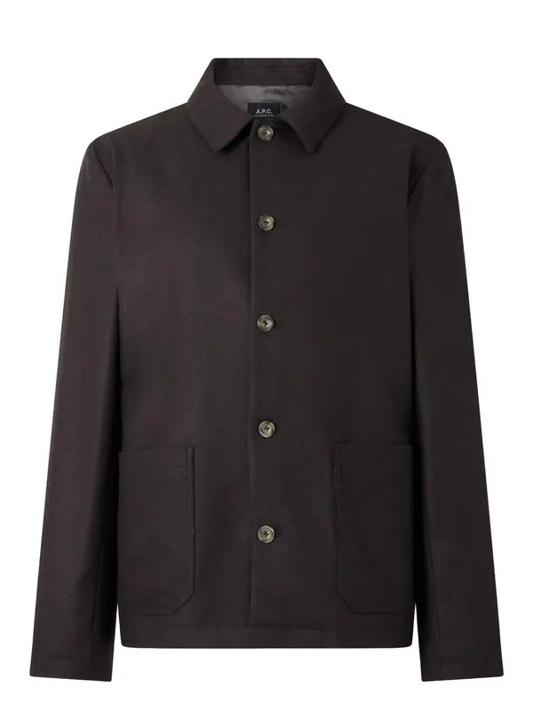 A.p.c. Brest Wool-blend Twill Blouson Jacket - Brown