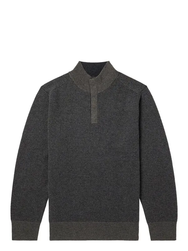 N.peal Houndstooth Cashmere Sweater - Gray
