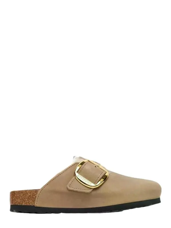BIRKENSTOCK Boston Big Buckle Shearling Shoes - Neutrals