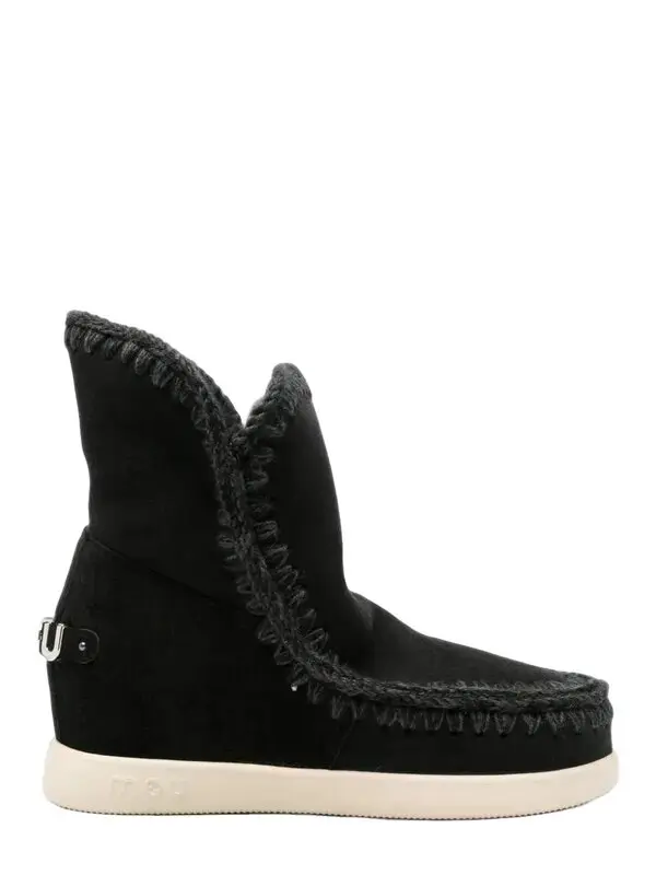 Mou Suede Ankle Boots - Black