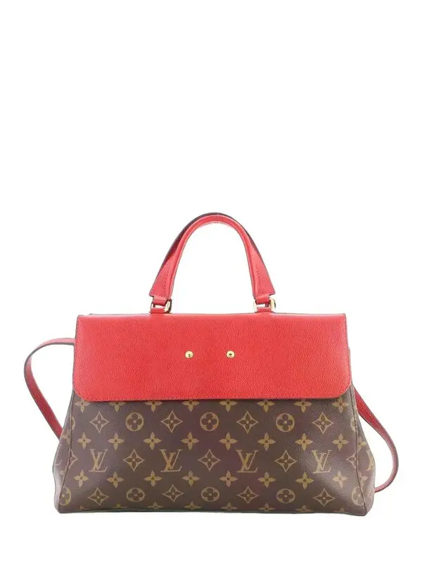 LOUIS VUITTON Venus Handbag Monogram Canvas And Leather Satchel - Red