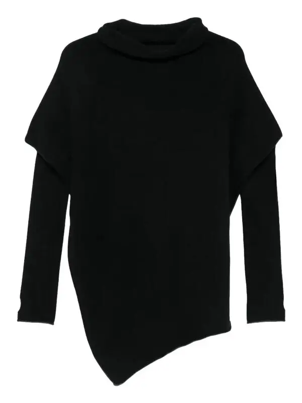 VANISE Cashmere Cowl-neck Sweater - Black