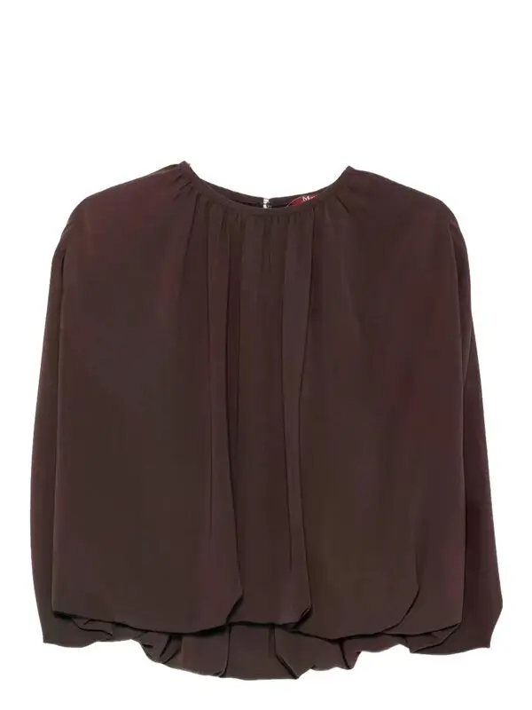 Max Mara Efieno Draped Sleeveless Blouse - Brown