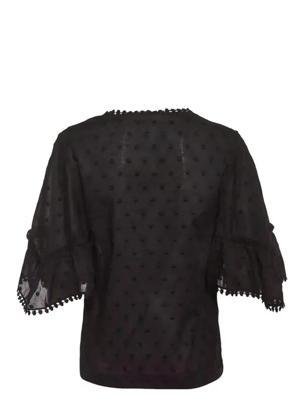See By Chloé Embroidered Bell-sleeve Blouse - Black