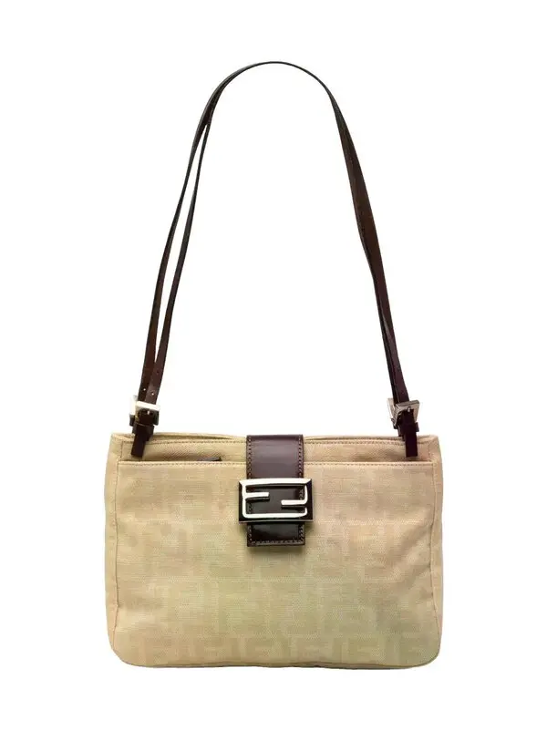 Fendi 1990-2010 Zucca Canvas Shoulder Bag - Neutrals