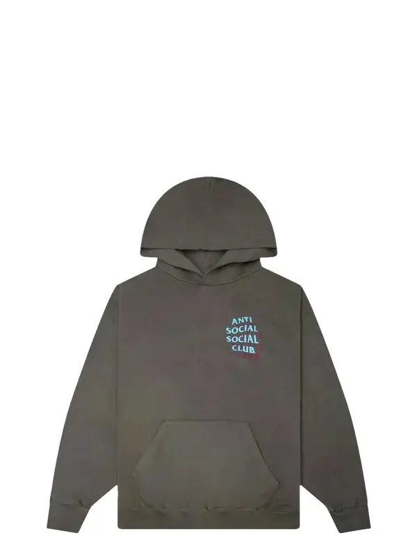 ANTI SOCIAL SOCIAL CLUB Distressed Logo-print Hoodie - Grey