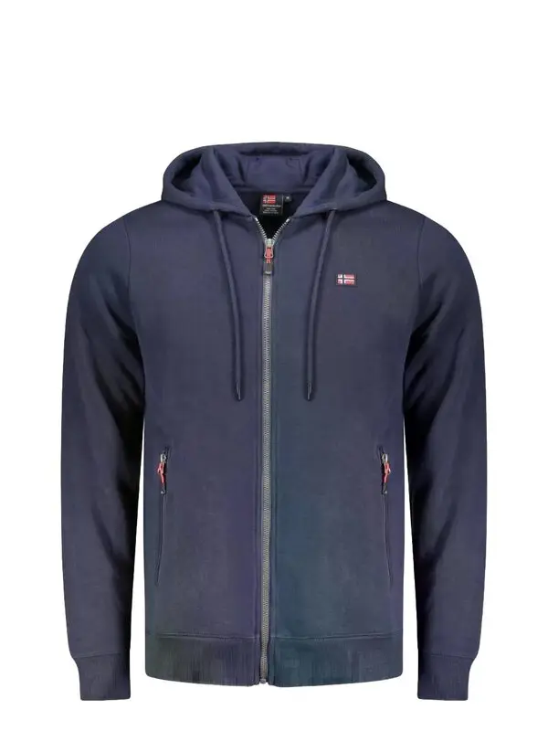 NORWEGIAN RAIN Zip-up Cotton Hoodie - Blue
