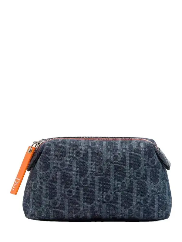 Dior 2006 Diorissimo Trotter Denim Flight Cosmetic Pouch - Blue