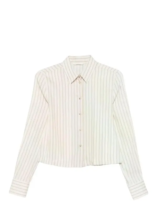 XACUS Vertical-stripe Long-sleeve Shirt - Neutrals