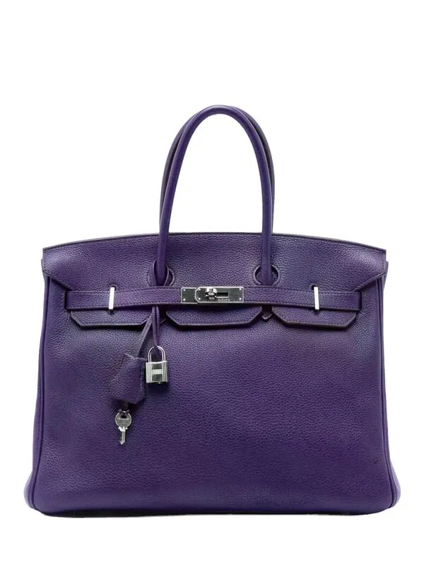 Hermès 2010 Togo Birkin Retourne 35 Handbag - Purple
