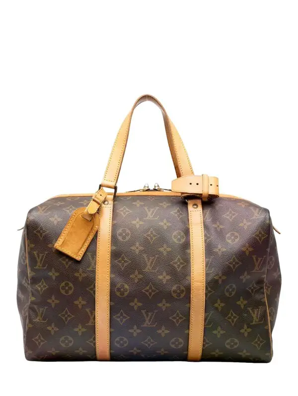LOUIS VUITTON 1990 Monogram Sac Souple 35 Travel Bag - Brown