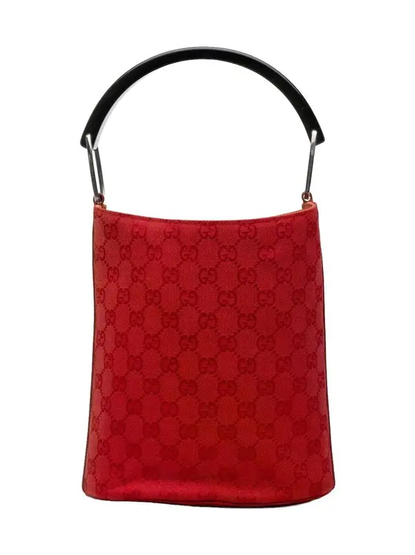 Gucci 2000-2015 Gg Canvas Top Handle Bucket Bag - Red