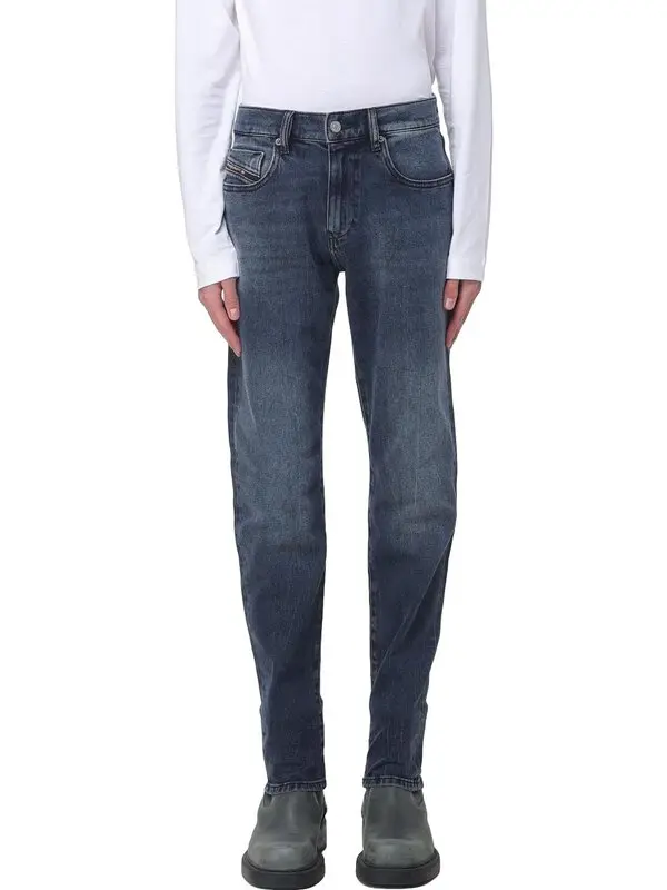 DIESEL® D-strukt Mid-rise Slim Fit Jeans In Stretch Denim - Navy