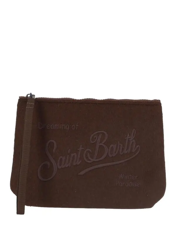 MC2 SAINT BARTH Aline Wool Blend Mini Handbag With Embroidered Logo - Fa02