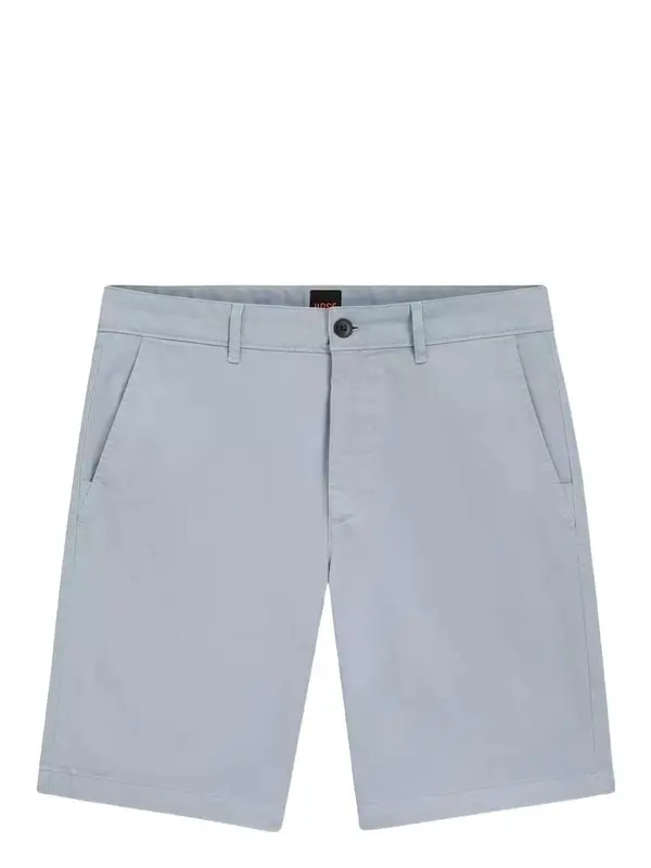 BOSS Slim-fit Shorts In Stretch-cotton Twill - Blue