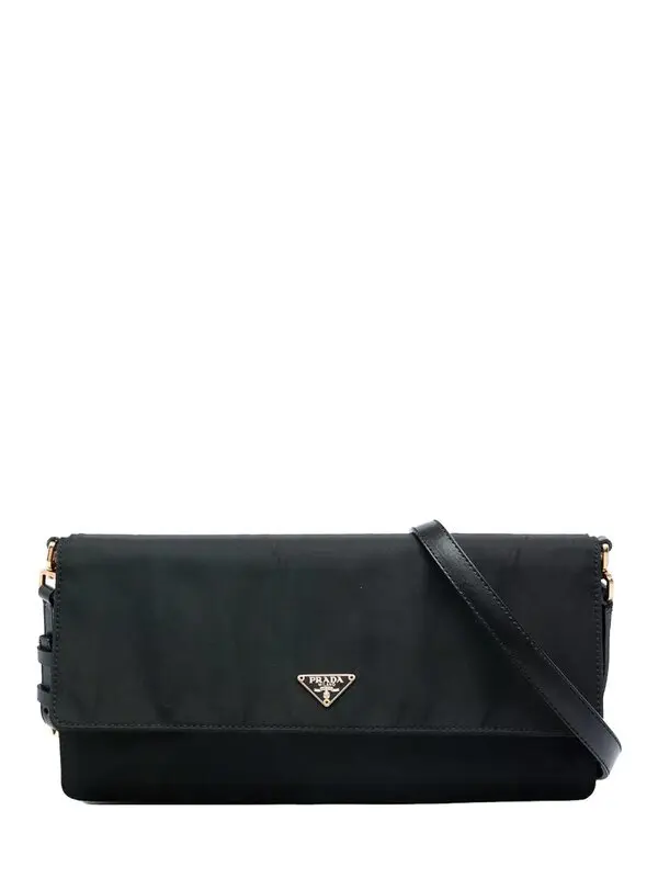 Prada 2000-2013 Tessuto Messenger Bag Crossbody Bag - Black