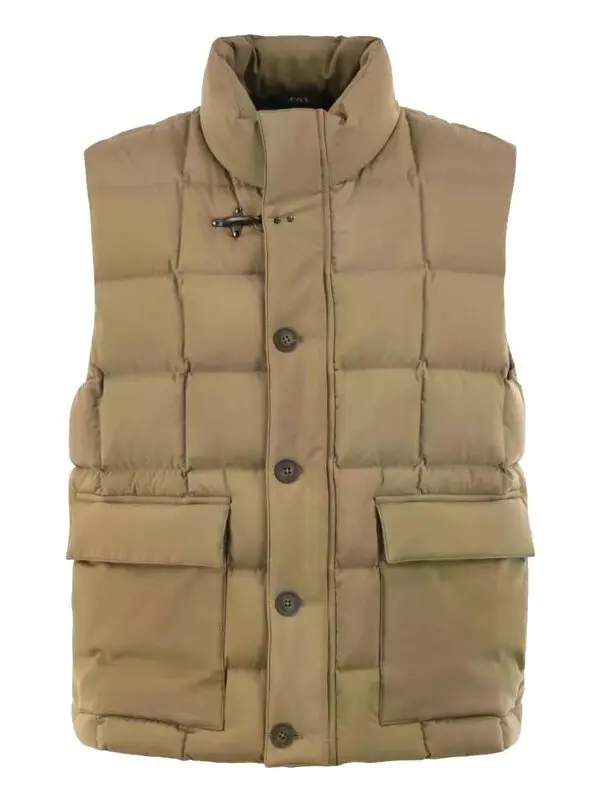 FAY Quilted Hook Gilet - Neutrals