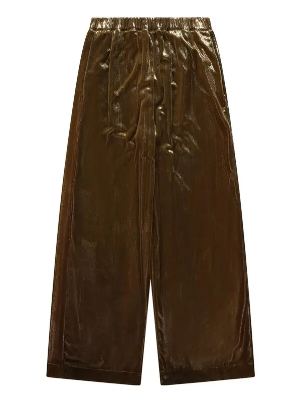 ALYSI Pantalone In Velluto - Brown