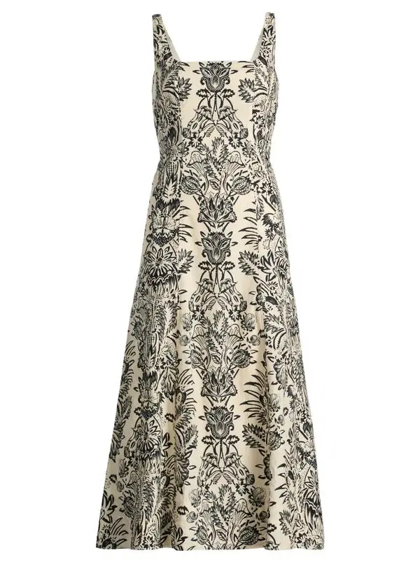 Ulla Johnson Natali Printed Cotton Midi-dress - Ivory Flora
