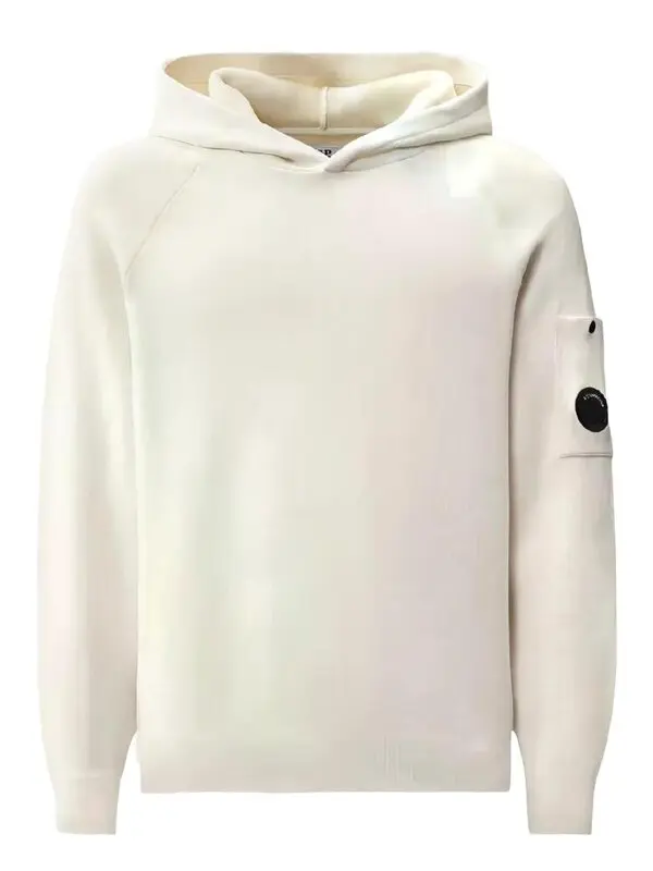 C.P. COMPANY Double-cotton Knit-lens Hooded Sweater - Neutrals