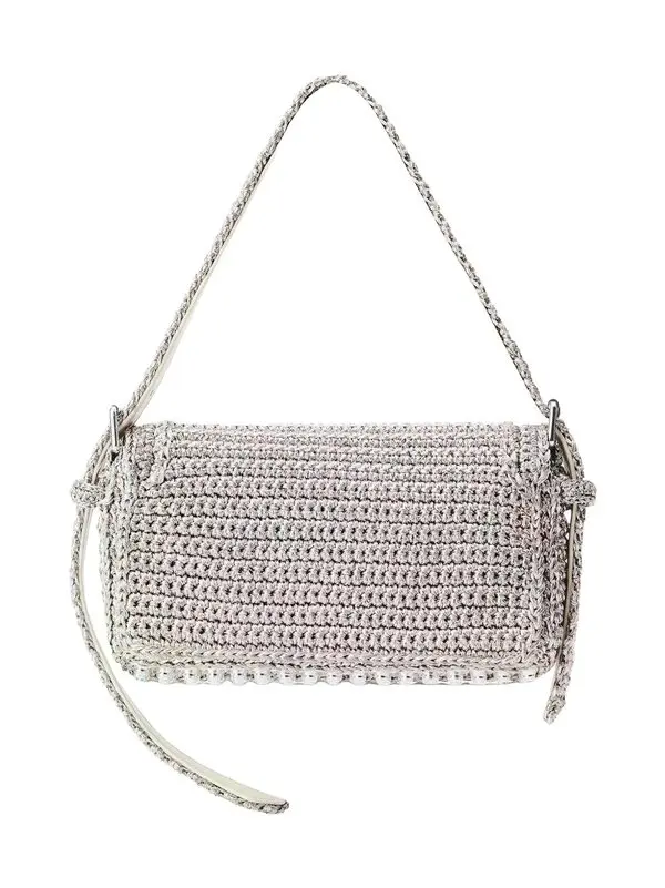 Alexander Wang Ricco Cozy Slim Flap Bag - Silver