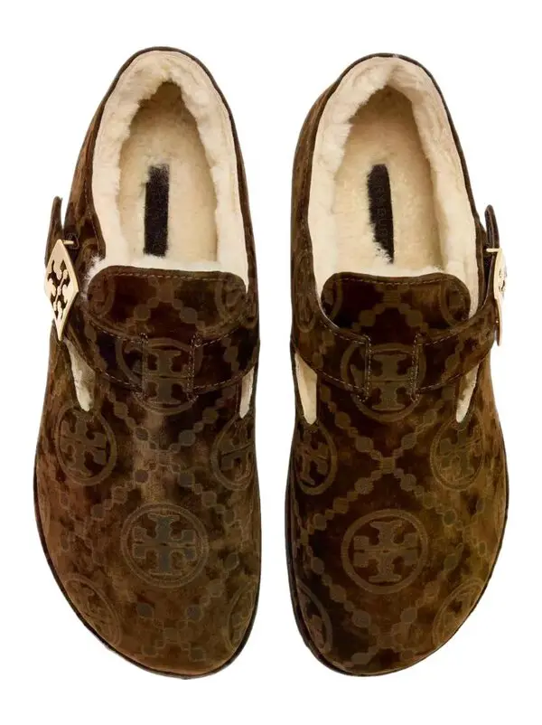 Tory Burch Mellow Shearling Mary Jane Shoes - Brown