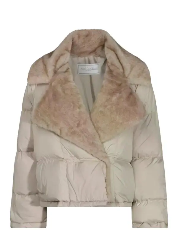 Antonelli Firenze Faux-fur Trim Puffer Jacket - Neutrals