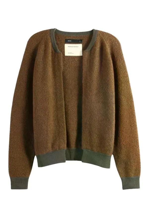 Frenckenberger Bouclé-knit Zip-up Cardigan - Brown